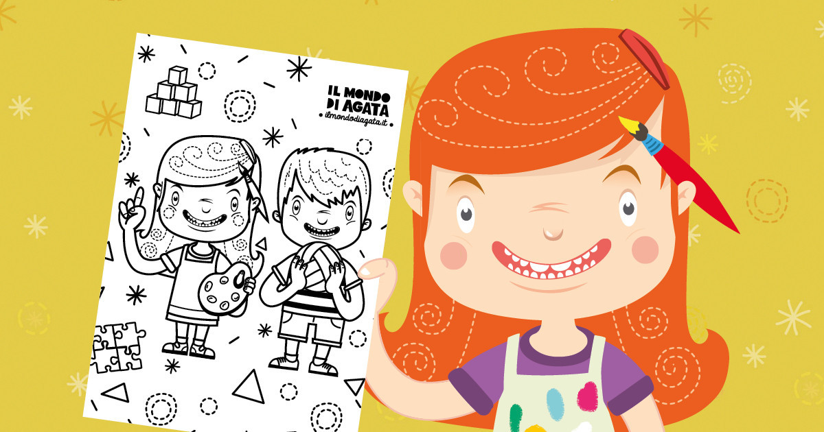 Disegni da colorare: Agata e Mattia | Il mondo di Agata