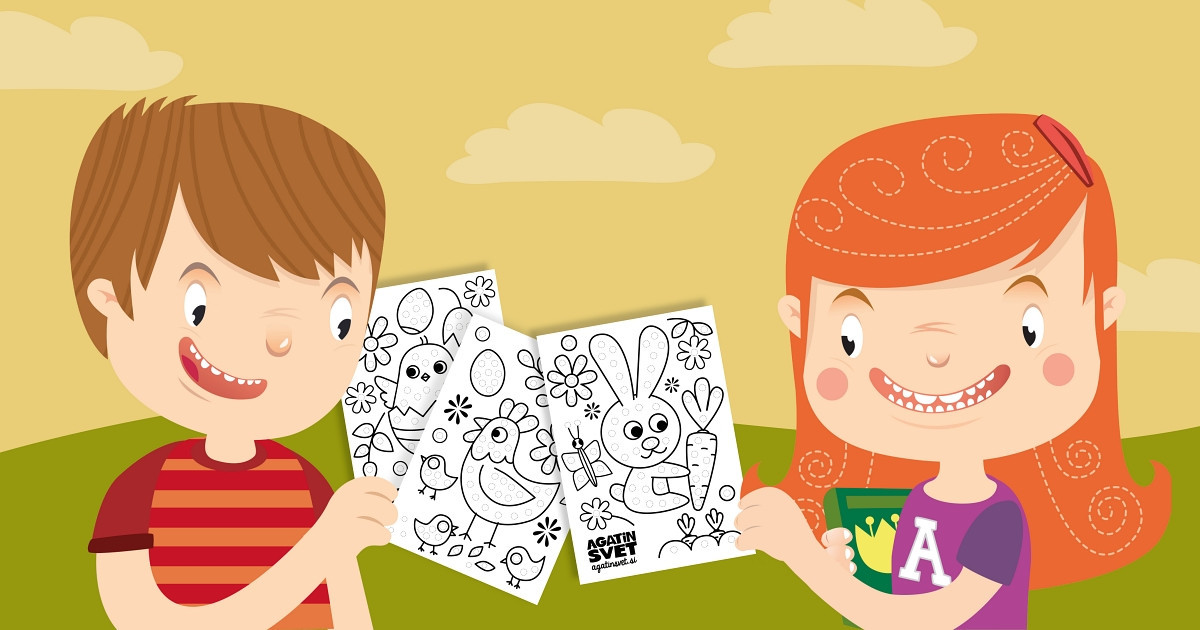 Prenesite brezplačno: Pobarvanke z mladički za tapkanje | Agatin svet